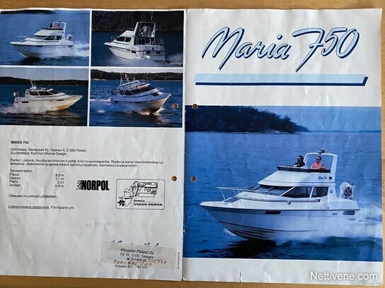 Maria 750 FB VP 200HV Diesel -00 Moottorivene 1990 Sipoo - Nettivene