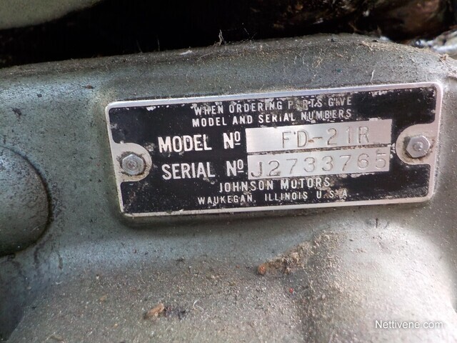 Johnson fd 21R Moottori 1967 Ylöjärvi - Nettivene