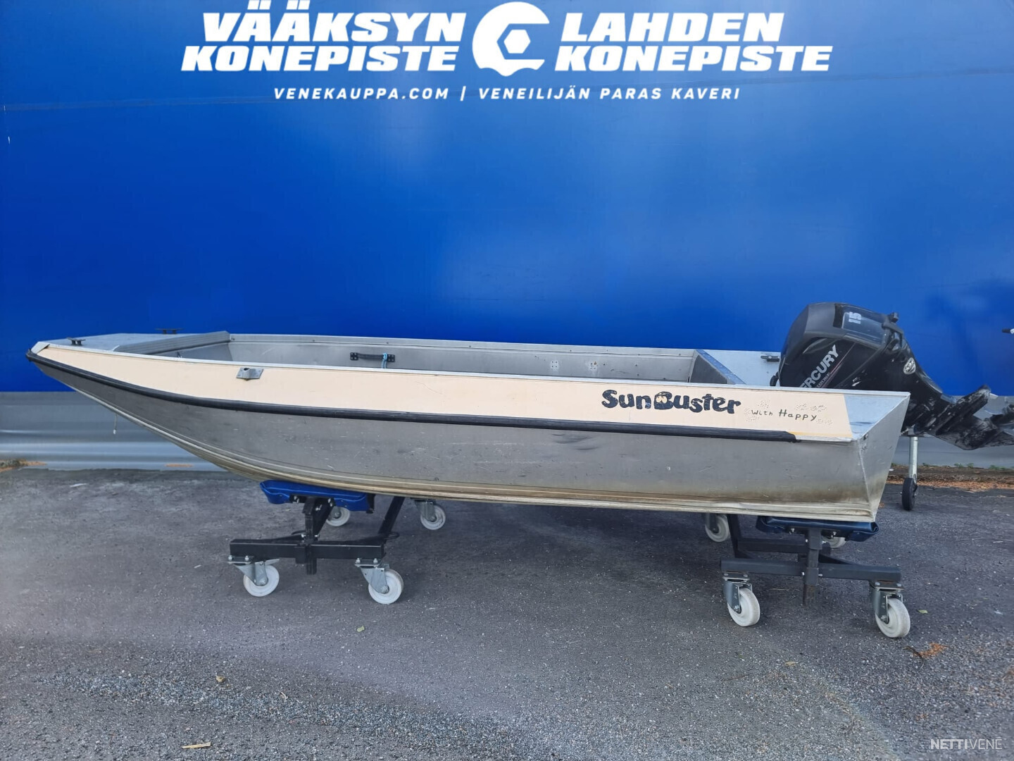 Buster SUN + Mercury F15 | Vääksyn Konepiste – Lahti Vääksy