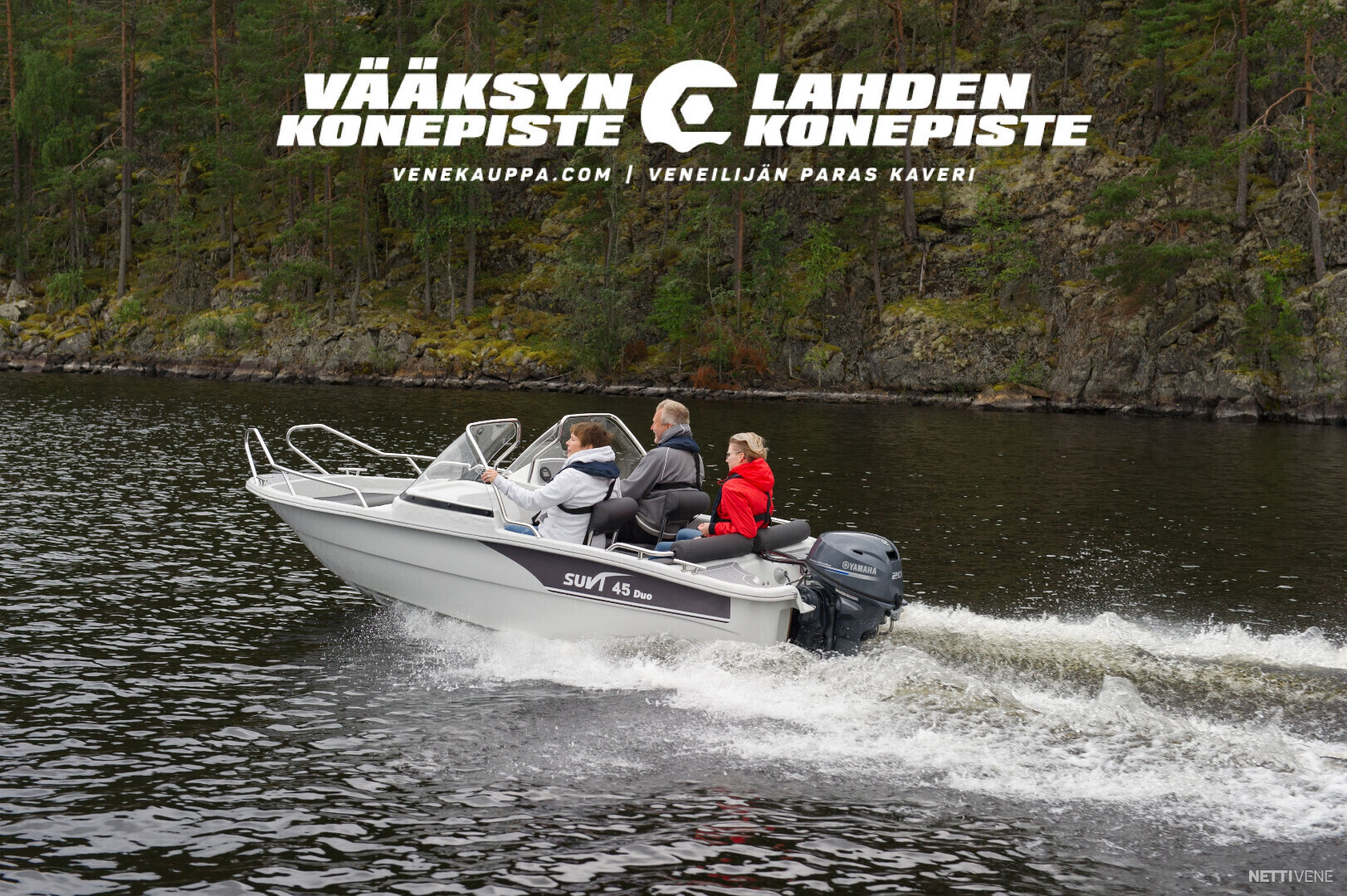 Suvi 45 Duo + Yamaha F30 | Vääksyn Konepiste – Lahti Vääksy
